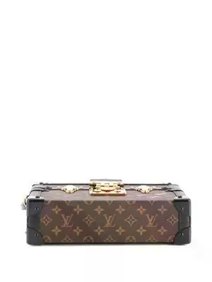 LOUIS VUITTON Petite Malle Handbag Monogram Canvas Clutch Bag
