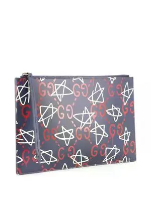 Gucci Ghost Leather Medium Pouch