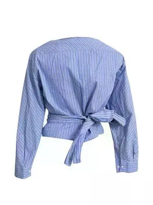 Maje Lim Striped Asymmetric Shirt