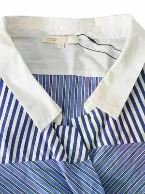 Maje Lim Striped Asymmetric Shirt