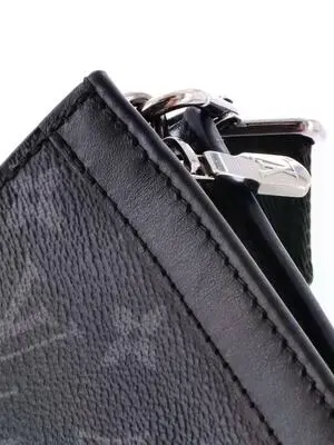 LOUIS VUITTON Gaston Wearable Wallet Monogram Eclipse Canvas Cross Body Bag - Black