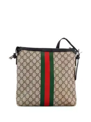Gucci Gg Coated Canvas Medium Web Messenger Bag