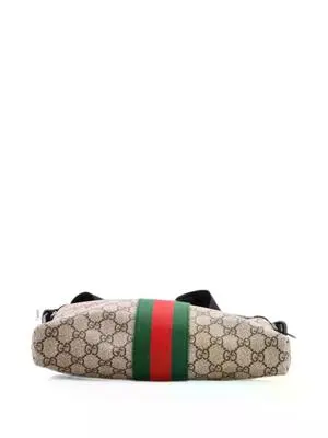 Gucci Gg Coated Canvas Medium Web Messenger Bag