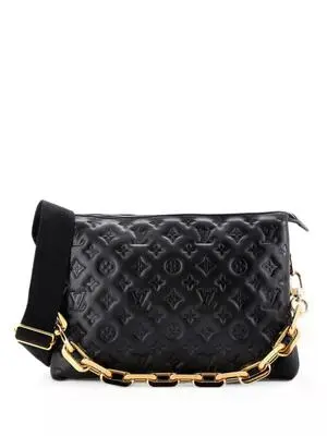 LOUIS VUITTON Coussin Mm Crossbody Bag Monogram Embossed Lambskin - Black