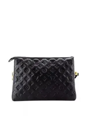 LOUIS VUITTON Coussin Mm Crossbody Bag Monogram Embossed Lambskin - Black