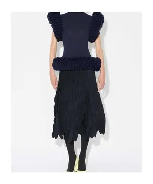 Alaïa Ruffled Pleated Skirt