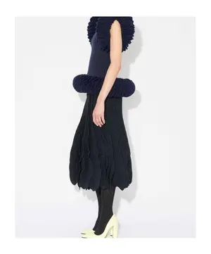 Alaïa Ruffled Pleated Skirt