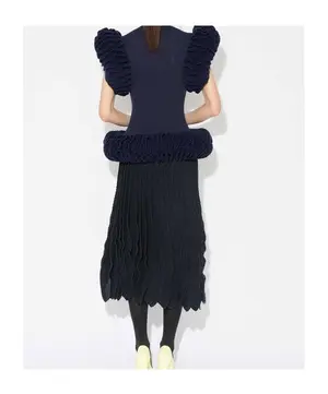 Alaïa Ruffled Pleated Skirt