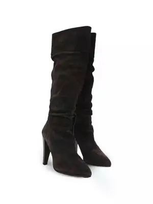Miu Miu Suede Slouchy Knee-high Boots - Brown