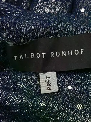 Talbot Runhof Glittered Wrap Maxi Dress
