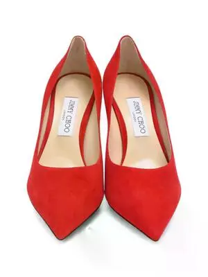 JIMMY CHOO Suede Pointed-toe Stiletto Pumps