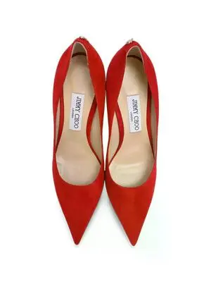 JIMMY CHOO Suede Pointed-toe Stiletto Pumps