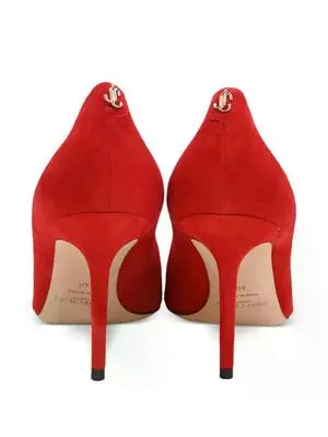 JIMMY CHOO Suede Pointed-toe Stiletto Pumps