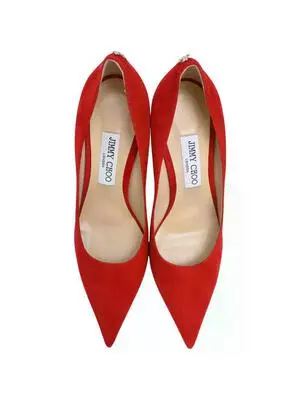 JIMMY CHOO Suede Pointed-toe Stiletto Pumps