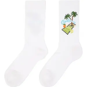 Casablanca Astral Plane Logo-intarsia Socks