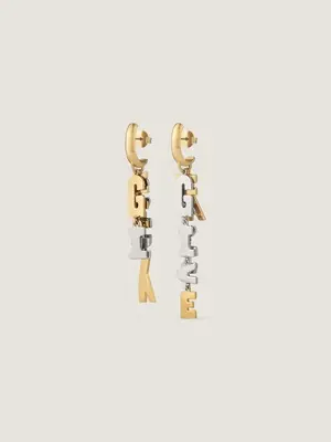 Givenchy Letters Asymmetric Earrings In Metal