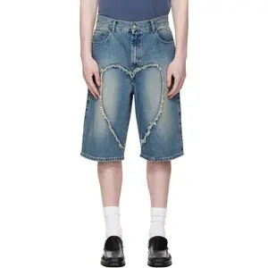 CARNE BOLLENTE Heart Denim Shorts