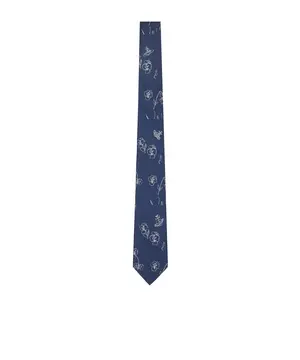 VIVIENNE WESTWOOD Pattern-jacquard Tie - Navy