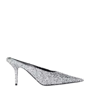 Balenciaga Stiletto Heeled Leather Slippers