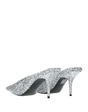 Balenciaga Stiletto Heeled Leather Slippers