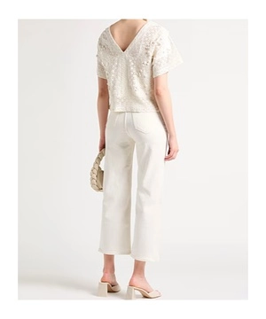 Tory Burch Lace Short Sleeve Top