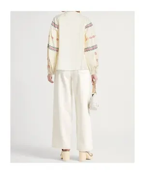 MAXCO. Max&co. Floral Pattern Embroidered Shirt