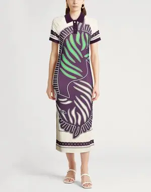Tory Burch Multicolor Polo Dress - Gray