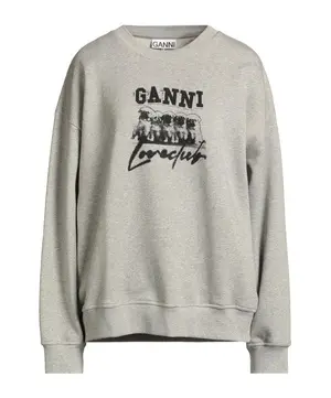 GANNI Crewneck Sweatshirt - Gray