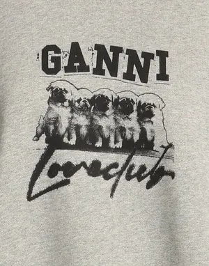 GANNI Crewneck Sweatshirt - Gray