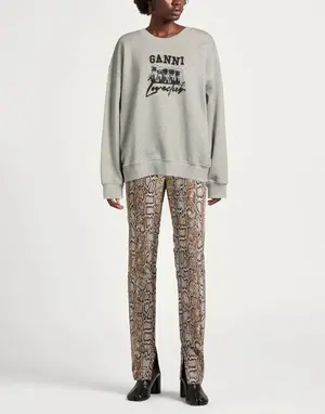GANNI Crewneck Sweatshirt - Gray