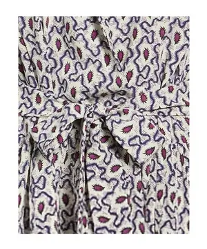 Isabel Marant Étoile Printed Crepe Wrap-effect Short Dress