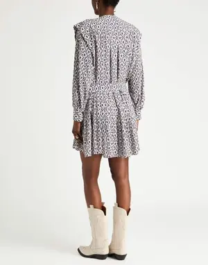Isabel Marant Étoile Printed Crepe Wrap-effect Short Dress