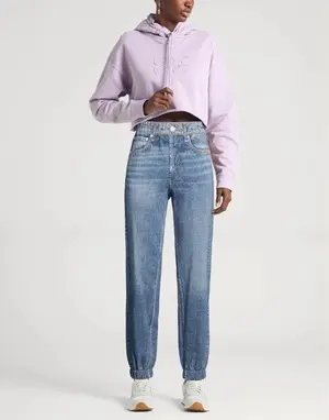 Rag & Bone Solid Color Denim-style Tapered Trousers - Blue