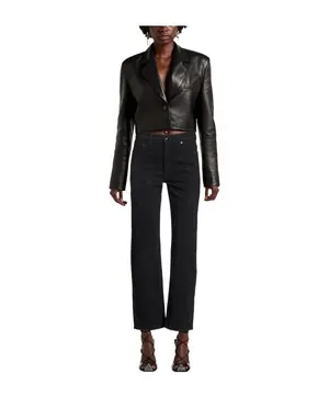 Rag & Bone Crystal Embellished Straight-leg Denim Trousers