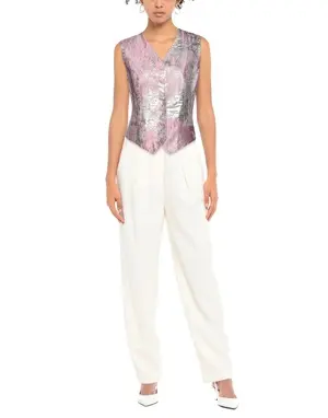 Dolce & Gabbana Metallic Jacquard Satin Sleeveless Vest