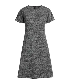 Dolce & Gabbana Tweed Short Sleeve Knit Dress