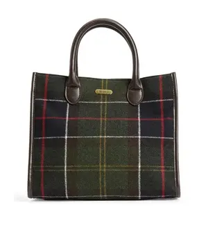 Barbour Checked Tote Bag