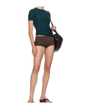 BASERANGE Heart-cutout Ribbed T-shirt