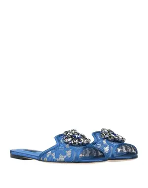 Dolce & Gabbana Lace Print Sandals - Blue