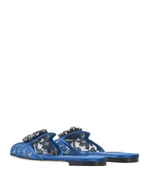 Dolce & Gabbana Lace Print Sandals - Blue