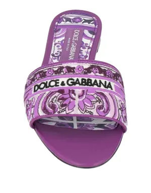 Dolce & Gabbana Floral-print Jacquard Slide Sandals