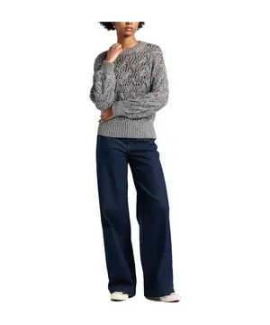 Max Mara Metallic Knit Crew Neck Pullover
