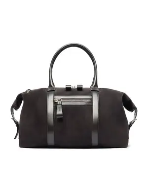 TOM FORD Leather Duffle Bag - Grey
