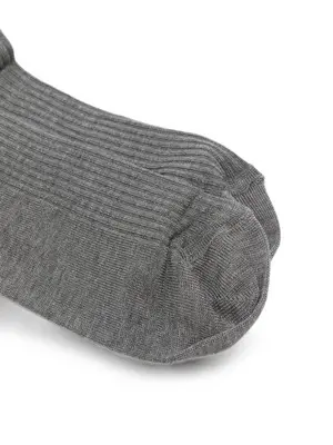 MAISON MARGIELA Logo-print Ribbed Socks
