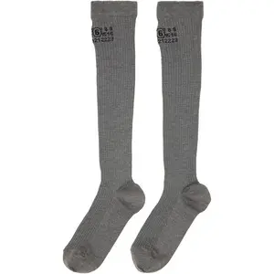 MAISON MARGIELA Logo-print Ribbed Socks