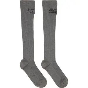 MAISON MARGIELA Logo-print Ribbed Socks
