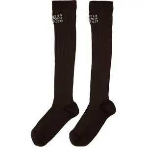 MAISON MARGIELA Logo-print Ribbed Socks