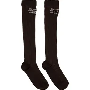 MAISON MARGIELA Logo-print Ribbed Socks