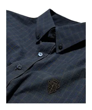 Gucci Cropped Checked Cotton Poplin Shirt