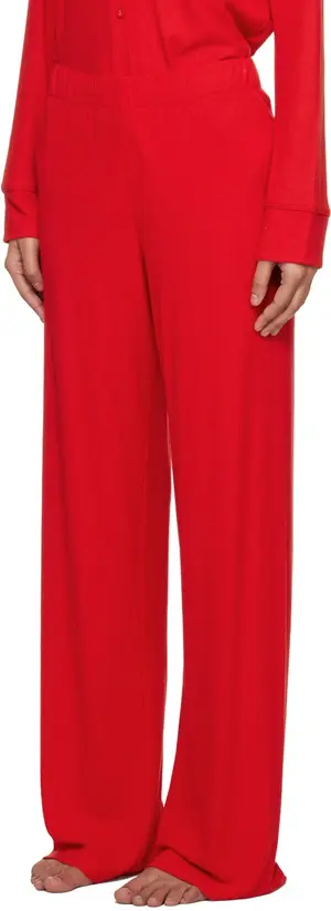 SKIMS Rib-knit Pajama Set - Red